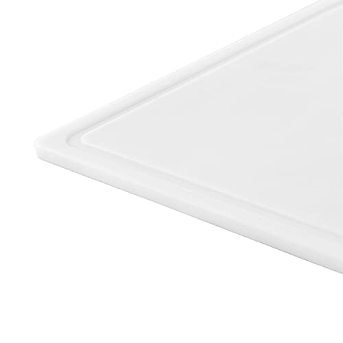 Farberware Extra-Large Plastic Cutting Board with Perimeter Juice Groove, Dishwasher-Safe Kitchen Chopping Board, 15x20-Inch, White
