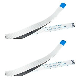 Zahara 2PCS Power Reset Button Ribbon Flex Cable 7-Pin Replacement for PlayStation 2 PS2 30001-39001