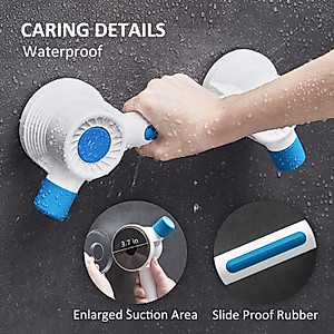 LEVERLOC Shower Safety Grab Bar Super Strong Adhesive Handle Rail for Elderly Seniors Handicap Bathroom Bathtub Toilet Shower Balance Assist Grip Strong Suction Hold Up to 350 LBS Drill-Free