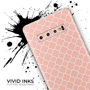 DesignSkinz The Mint Pink Morocan Pattern Protective Vinyl Decal Wrap Skin Cover Compatible with The Samsung Galaxy S20 (Screen Trim & Back Glass Skin)