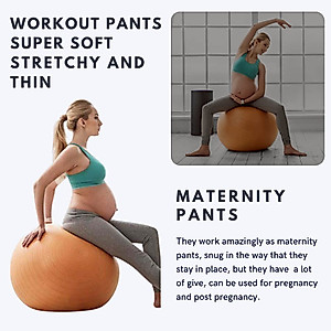 UNIQUE STYLES ASFOOR Yoga Pants for Women High Waisted Cotton Workout Black Leggings (Black, Small)