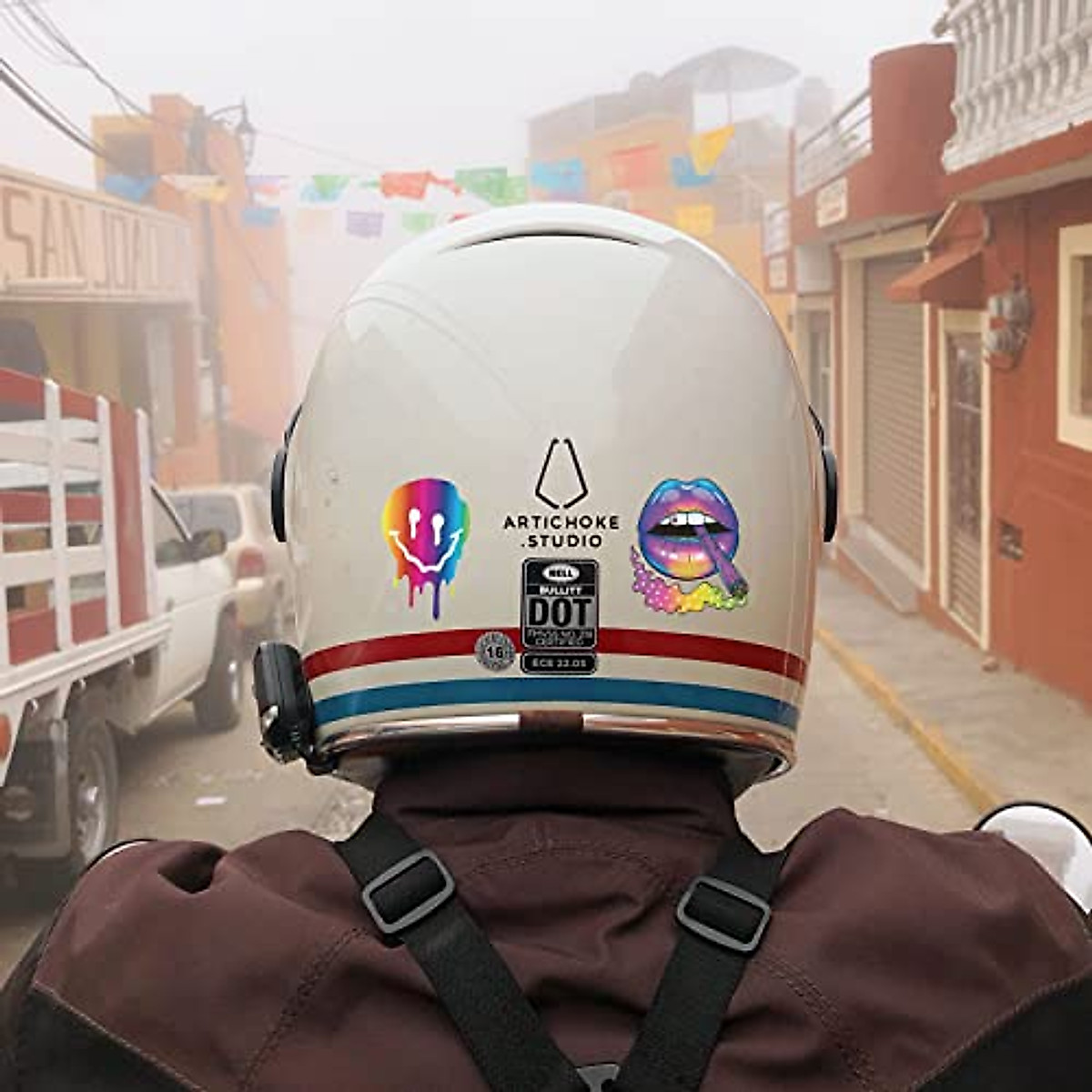 50 PCS Stoner Psychedelic Rub on Transfers Stickers,Cool Trippy Transfer Stickers for Crafts,Furnitures,Water Bottle,Helmet,Party Decorations,Gifts for Kids,Teens,Adults