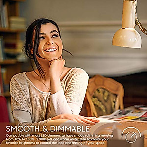 Linkind A19 LED Light Bulbs Dimmable, 100W Equivalent, 2700K Soft White, 15.5W 1600 Lumens 120V Bulbs, E26 Standard Base, UL Listed, Lighting for Bedroom Living Room Home Office,6 Packs