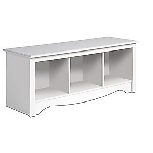 Prepac Cubbie Bench, White