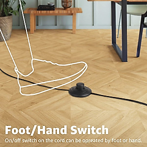 URTOM 2 Pack Indoor Spotlight LED Up Lights for Plant 120V Floor Spot Lights Accent Light Indoor Uplighting Warm White Spotlight Lamp Accent Lighting LED Uplight, 5.9 FT Plug Cord with Foot Switch