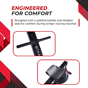 Stamina X Water Rower - Rower Machine with Smart Workout App - Rower Workout Machine with Dynamic Water Resistance - Rowing Machine for Home Gym - Up to 300 lbs Weight Capacity