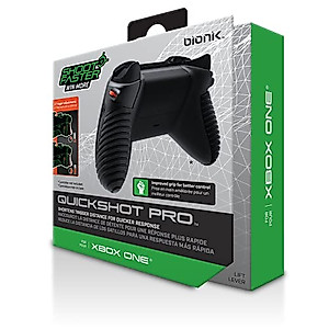 Bionik Quickshot Pro for Xbox One: Custom Grip and Dual Trigger Locks for Faster Shots and Improved Gameplay- BNK-9076 - Xbox One