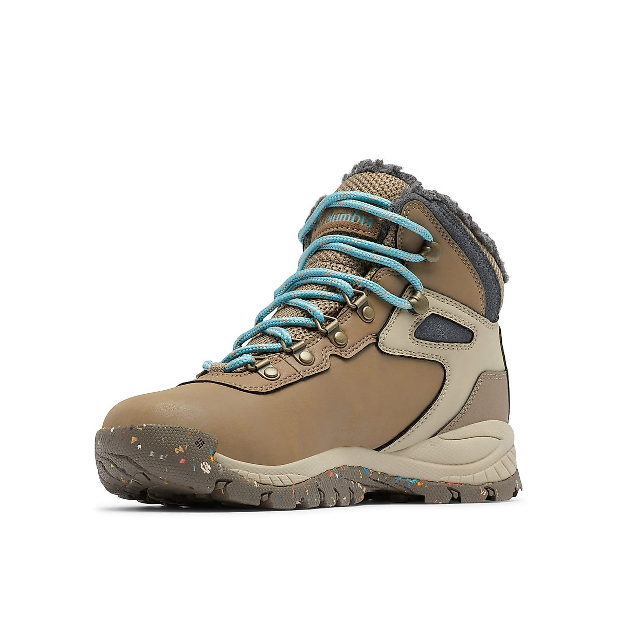 Columbia Women's Newton Ridge Plus Omni Heat Hiking Boot, Wet Sand/Sea Wave, 8.5 M US
