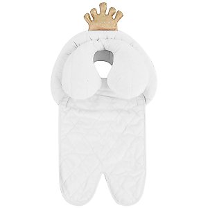 Infant Baby Head Support Pillow, Pink White Royal Princess, Toddler Breathable Head Neck and Body Support for Car Seats and Strollers