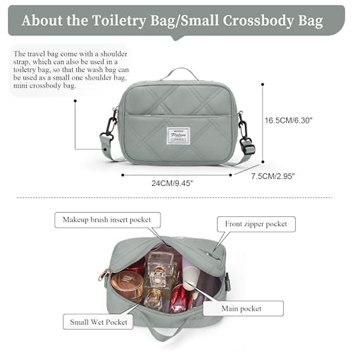 Weekender Bags for Women Travel, Overnight Travel Duffel Bag with Wet Pocket and Separate Toiletry Bag, Airplane Personal Item Travel Bag, Travel Tote Bag Carry On Bags,Gym Bag