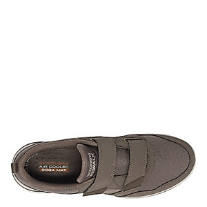 Skechers Men's Gowalk-Athletic Hook and Loop Walking Shoes | Two Strap Sneakers | Air-Cooled Foam, Khaki, 9 X-Wide