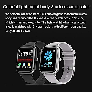 XXXDXDP Smart Watch Men Women Full Touch Heart Rate Blood Pressure Monitor Connect Smartwatch Fitness for iOS Android (Color : E)