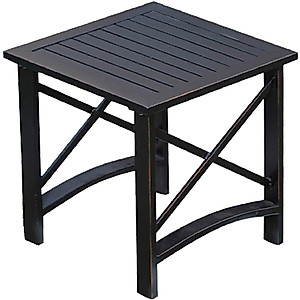 LOKATSE HOME 3-Piece Outdoor Patio Rocking Steel Furniture Bistro Set with 2 Rocker and 1 Metal Square Coffee Table(Khaki Thickened Cushion)