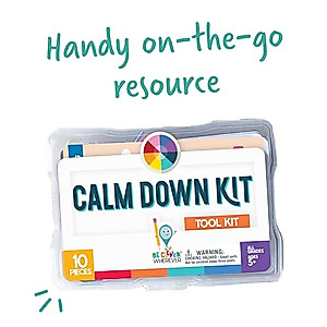 Carson Dellosa Be Clever Wherever 10-Piece Classroom Calm Down Tool Kit for Anxiety Relief, Calm Down Corner Supplies, Emotional Regulation Tools for Kids With Fidget Toys, Mindfulness Cards