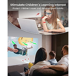 Mini Portable Projector with 720P Native Resolution, Dustproof Projector Compatible with Windows/ TV stick with HDMI connection