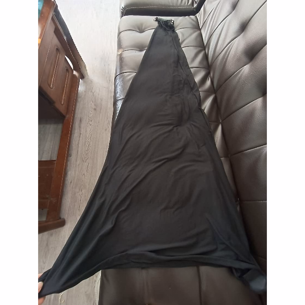 UCARE Floor Speaker Stand Covers Metal Heavy Duty Support Stand Cover for Weddings Banquets Events 3 Sided Triangular DJ Speaker Stand Tripod Cover Scrim (Two Pack-Black)