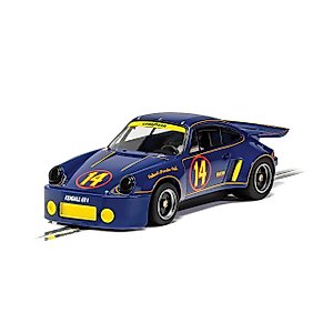 Scalextric Porsche 911 3.0 RSR Good Year Al Holbert 1:32 Slot Race Car C4241,Blue & Yellow
