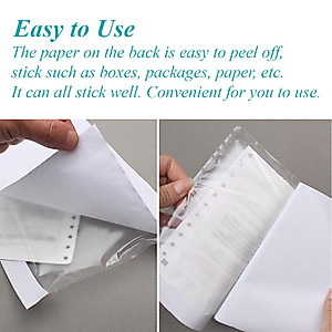 100 Pack 7.5" x 5.5" Clear Self-Adhesive Top Loading Packing List/Shipping Label Envelopes Pouches