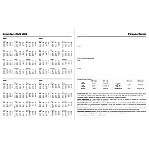 Letts Classic Quarto 2024 vertical week to view with appointments diary - black