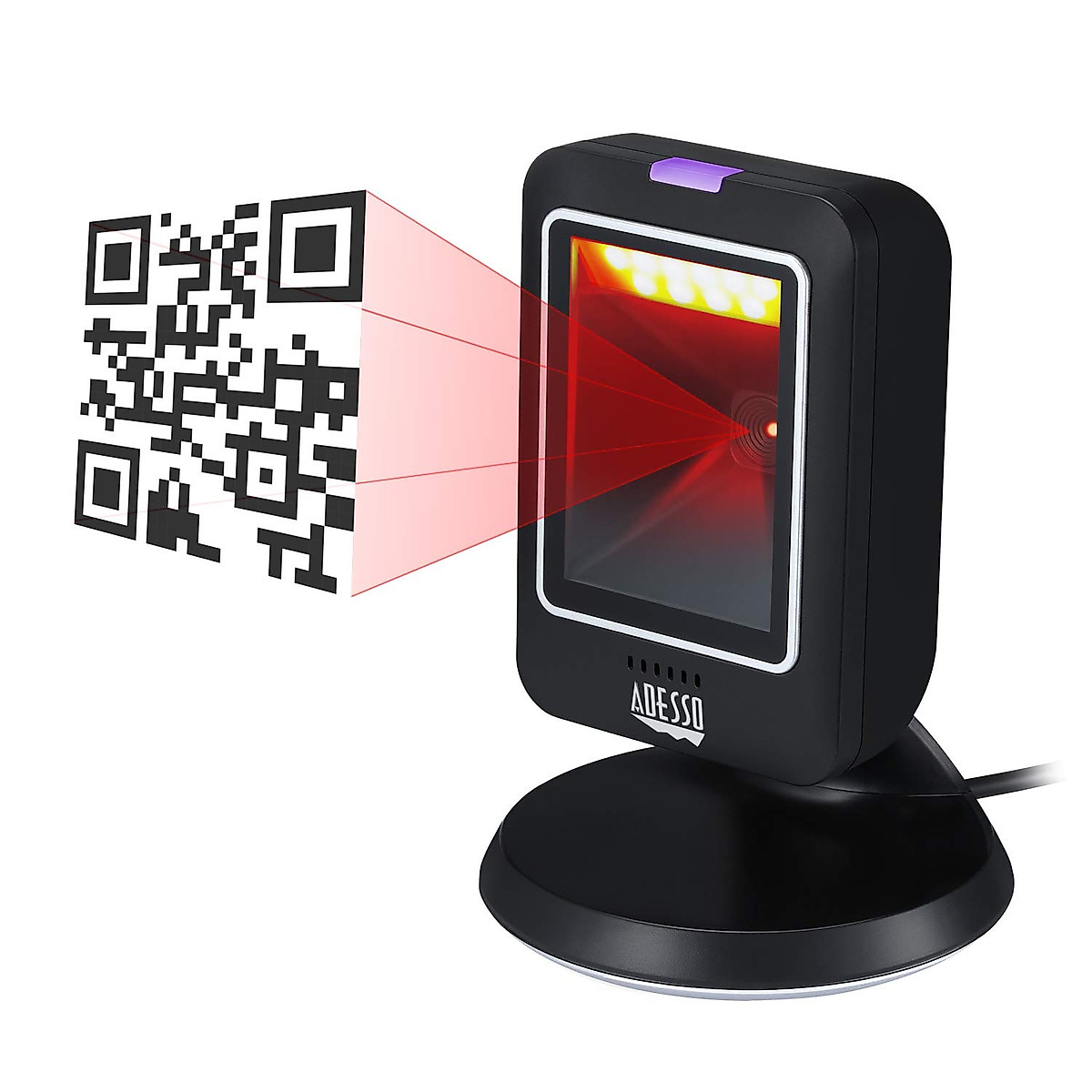 Adesso NuScan 2800U Omnidirectional 2D Desktop Barcode Scanner USB