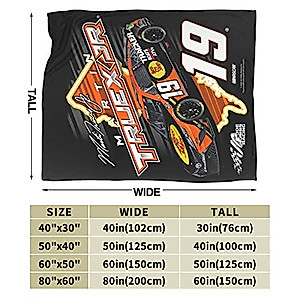 Martin Truex Jr 19 All Season Fleece Blanket Throw Ultra Soft Flannel Blanket Digital Printed Premium Fluffy Microfiber Fleece