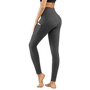 PHISOCKAT 2 Pack High Waist Yoga Pants Women with Pockets, Tummy Control Leggings for women, Workout 4 Way Stretch Leggings