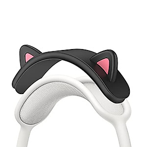 EXCEART Headphone Headband Covers Cat Ear Headset Headband Protector Silicone Headband Cushions Compatible for AirPods Max ( Black )