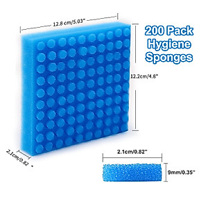 Esonto 200-Pack of Premium Nasal Aspirator Hygiene Sponges, Replacement for NoseFrida Nasal Aspirator Sponge, BPA, Phthalate & Latex Free (200 Count)… (200 Count)