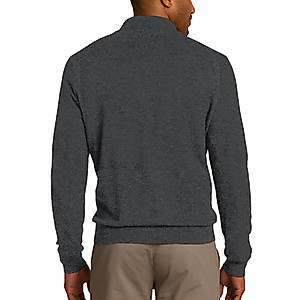 Mens Ford Oval 1/2 Zip Long Sleeve Sweater (Pocket Print), Large Charcoal Heather