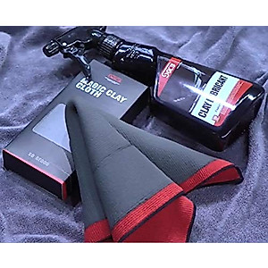 SGCB Magic Moya Clay Bar Towel, Super Powerful Volcanic Mud Clay Microfiber Claying Bar Towel Fine Grade Nano Clay Bar Cloth Surface Pre Auto Detailing Quick Eliminating Boned Contaminants