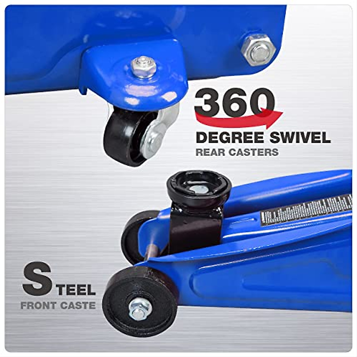 Jack Boss Floor Jack 1.5 Ton (3,300 LBs) Hydraulic Car Jack with Storage Case, Lifting Range from 5.31 Inch to 13.2 Inch, Fits Sedans Automotive