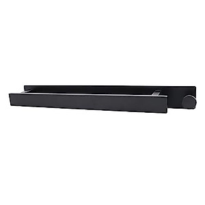 Mothinessto Bath Towel Storage Rack Durable Seamless Black Sturdy Towel Holder for Bathroom