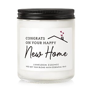 LUMELOOM House Warming Gifts New Home, Housewarming Gifts - 9oz Aromatherapy Lavender Scented Soy Wax Candle, New Home Gift Ideas, Best Housewarming Gifts 2024 for Women, Friend, New Home Gift Candle