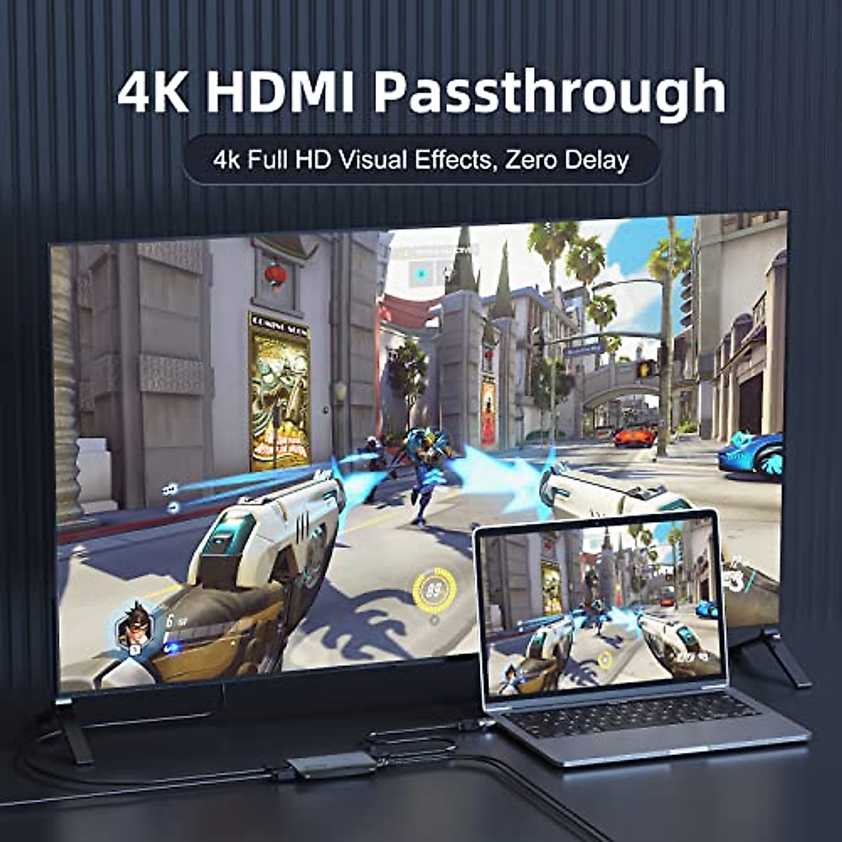 Loya Ark Audio Video Capture Cards 1080p 60fps, 4k HD Capture Card Nintendo Switcher, USB 3.0 Game Capture Card for Live Streaming Video Conferencing Teaching 3ds PS4 PS5 PC Xbox One Camera OBS