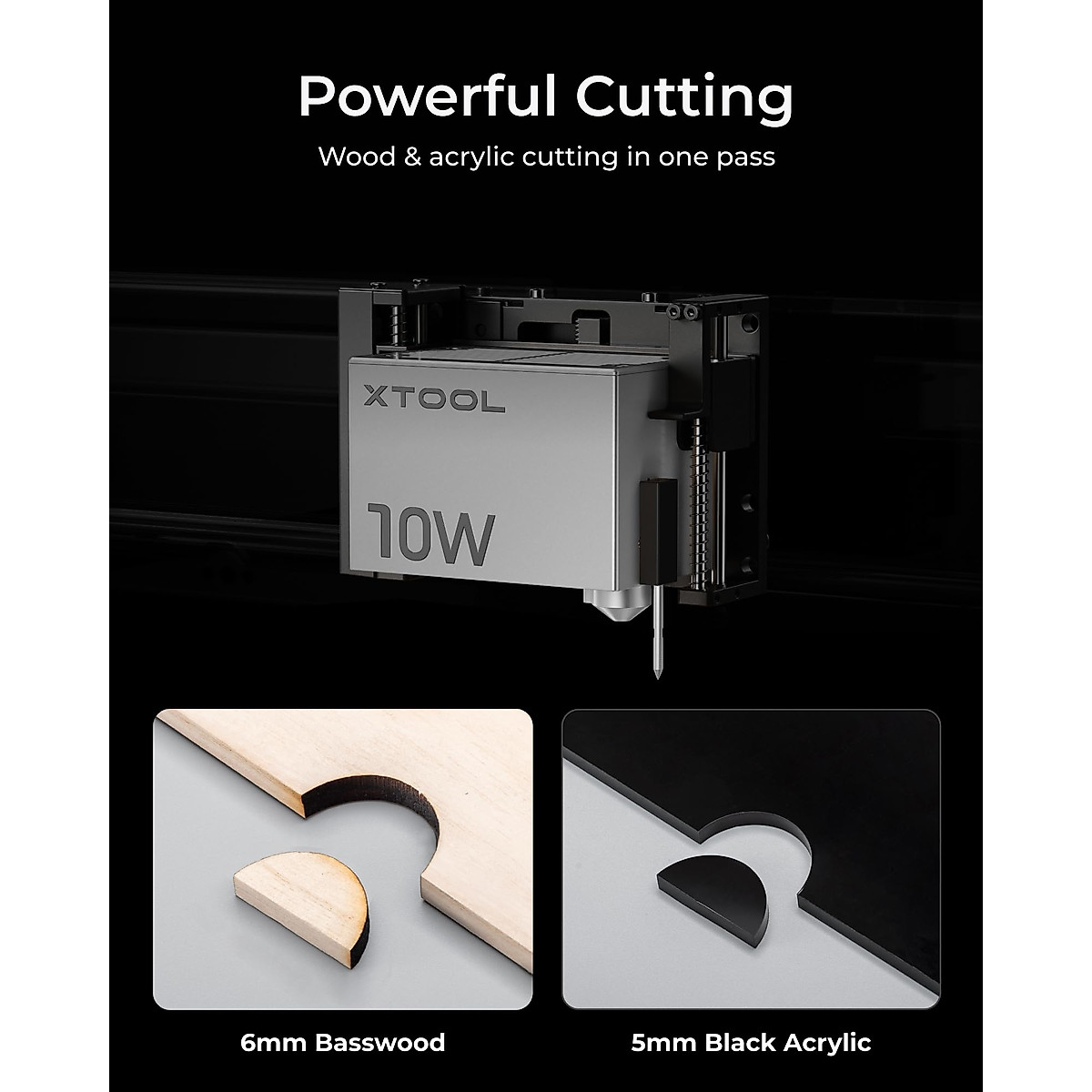 xTool S1 Laser Engraver and Cutter Machine, 23.93" x 15.16" Bed Size, Beginner-friendly, Class 1 Safety Laser Engravering Machine for Wood and Metal, Acrylic