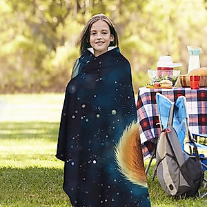 SARA NELL Duck Blanket, Cute Yellow Duck Swim on Magic Starry Sky Space Flannel Throw Blanket, Soft Plush Duck Gifts for Girls Boys, Kids Funny Ducks Prirt Birthday Ideas,40 in x 50 in