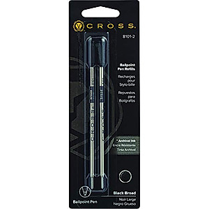 Cross Standard Ballpoint Pen Refill, 2 per Pack