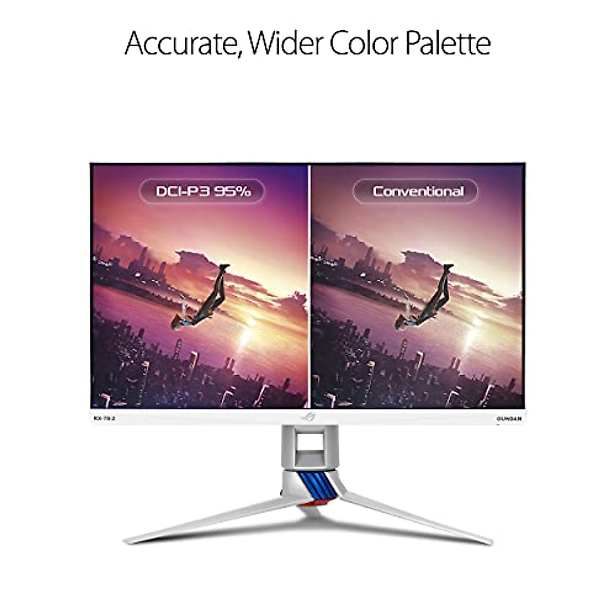 ASUS ROG Strix 27” 1440P HDR Gaming Monitor (XG279Q-G) GUNDAM EDITION - QHD (2560 x 1440), Fast IPS, 170Hz, 1ms, G-SYNC Compatible, Extreme Low Motion Blur Sync, Eye Care, DisplayPort, Dual HDMI, USB