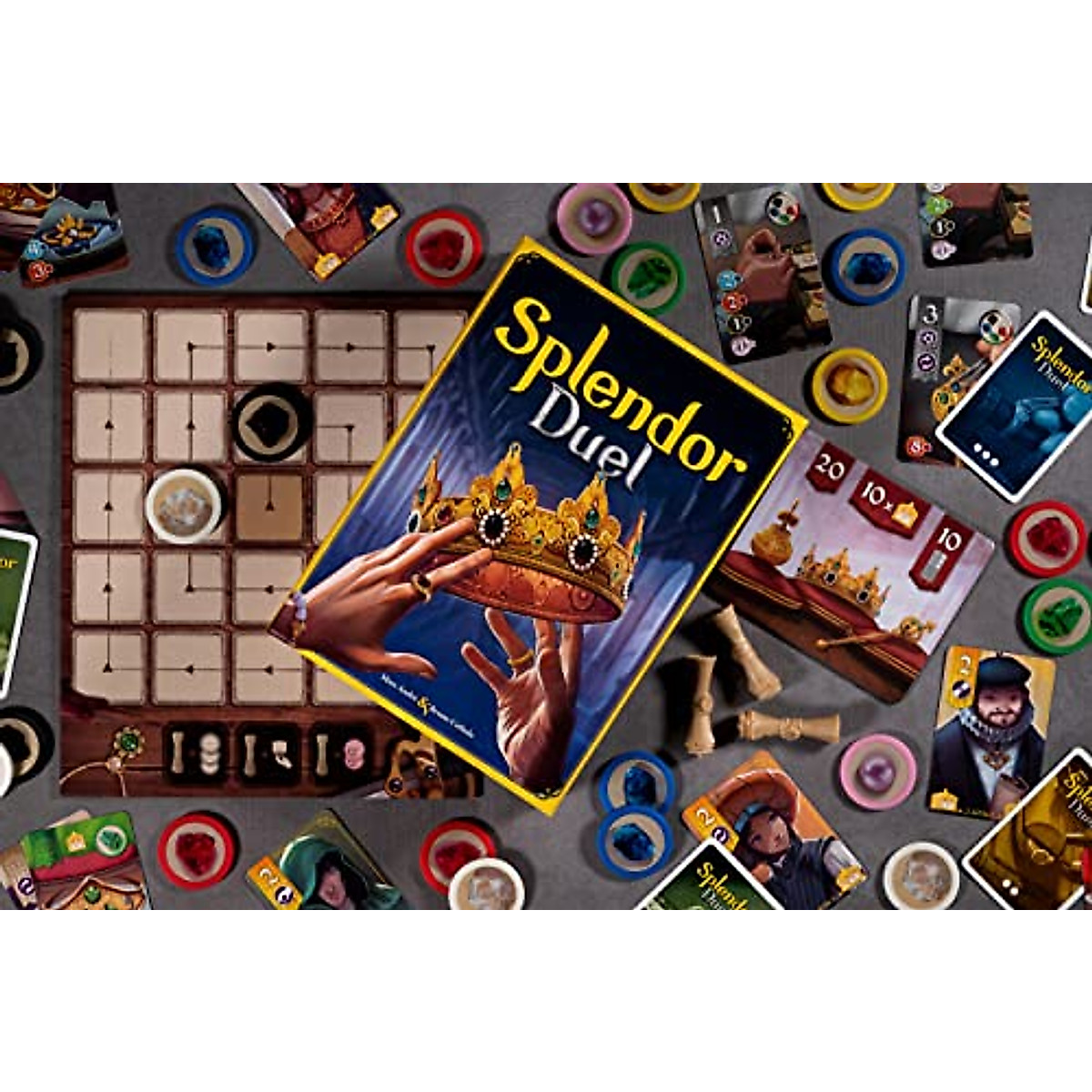Space Cowboys Splendor Duel Board Game - Strategy Game for Kids and Adults, Fun Family Game Night Entertainment, Ages 10+, 2 Players, 30-Minute Playtime, Made