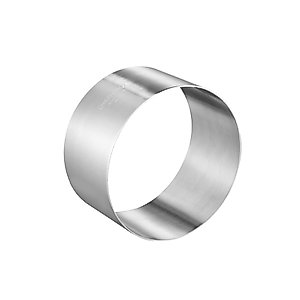CHEFMADE Mousse Ring Mold, 6-Inch Round Non-Stick Seamless 18/8 Stainless Steel Food Molding