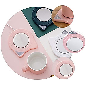 DOITOOL Cat Thermostat Coaster Drink Cup Warmer Cup Warmer for Desk Cup Warmer for Tea Desk Cup Warmer Coffee Mug Heater Drinks Cup Warmer for Coffee Insulation Tray Heating Office Abs
