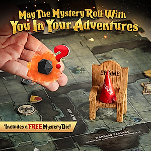 DND Dice Jail | Chair of Shame & Dunce Hat | Free Mystery Die | Great Accessories or Gift for Game Masters & Players in Your Party | Compatible with Dungeons & Dragons Tables | Fits Die Size D4-D20