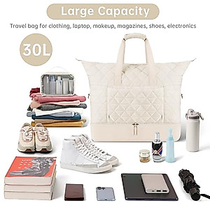 ETRONIK 30L Women's Travel Duffle Bag with 17-inch Laptop Compartment, Shoe Pocket & Toiletry Bag