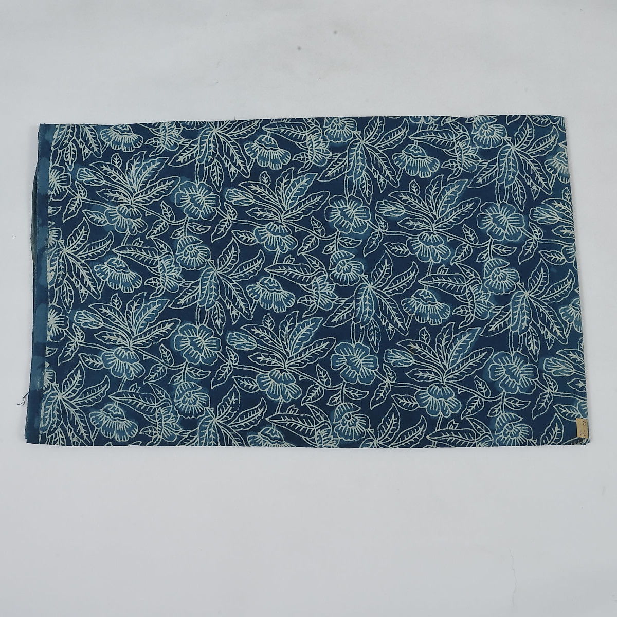 The Cozy Creations Hand Block Print Fabric by 5 Yard - PRECUT 5 Yard 44 Inch Width - 100% Cotton Material - Indigo Blue & White Floral Pattern - Light Weight Indian Cloth for Making Summer Dress