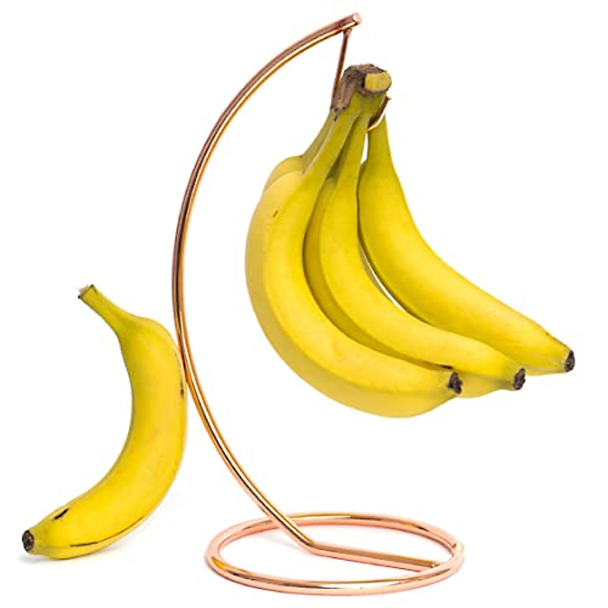 Rose Gold Banana Holder | Rust-Resistant & Durable Steel Construction | Sleek & Modern Design for Kitchen Countertops | Perfect for Home and Office Use | Prevents Bruising & Extends Shelf Life