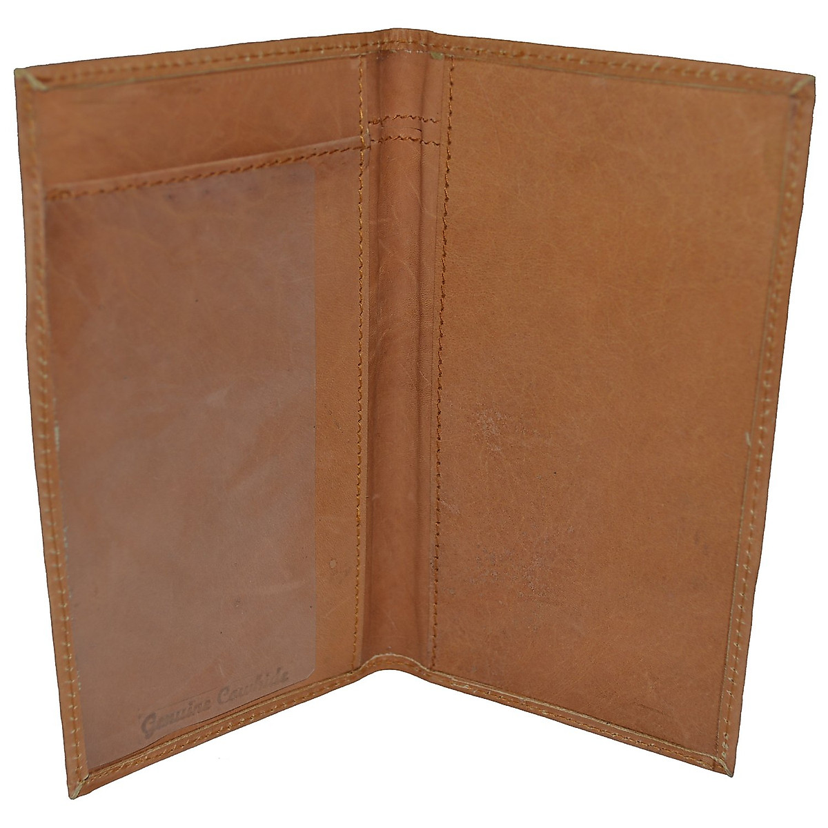Genuine Leather Simple Check Book Holder Style - Mw156cf (Tan)