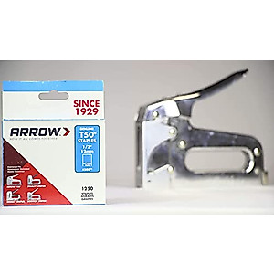 Arrow 508 Heavy Duty T50 1/2-Inch Staples for Upholstery, Construction, Furniture, Crafts, 1250-Pack