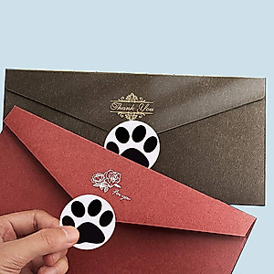 Paw Prints Stickers,(1 Inch/ 500 Stickers) Dog Puppy Paw Stickers,Paw Prints Labels,Animal Shape Wall Decal,Paw Stickers Roll for Kids,Parties, Vets, Kennels and Mailing