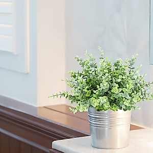 THE BLOOM TIMES 18 Pack Artificial Greenery Stems Fake Greenery Boxwood Picks Faux Plants Outdoor UV Resistant for Farmhouse Home Garden Patio Wedding Indoor Outside Decor in Bulk Wholesale