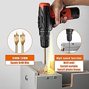 Power Tools Combo Kit, LETTON Tool Set with 60pcs Accessories Toolbox and 16.8V Cordless Drill Set for Home Cordless Repair Tool Kit